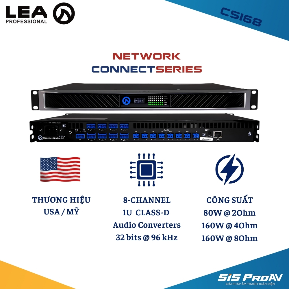 Amplifier LEA Professional CS168 chính hãng SIS ProAV