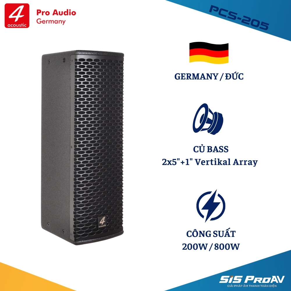 Loa Vertical Array Column 4Acoustic PCS 205 giá tốt SIS ProAV